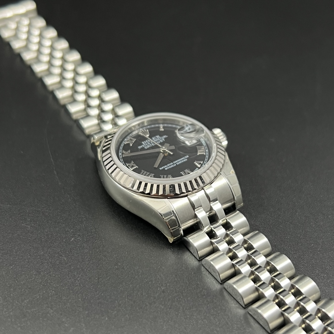 ROLEX LADY-DATEJUST 26 REF. 179174 BLACK DIAL JUBILEE FULL SET ...